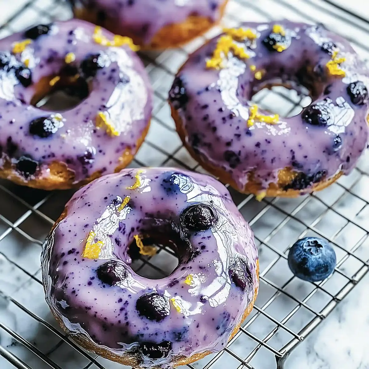 Blueberry Cake Donut Recipe (No Dense Texture) | Bake it Well