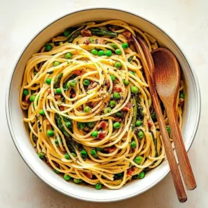 Spring Spaghetti Carbonara | Bake it Well