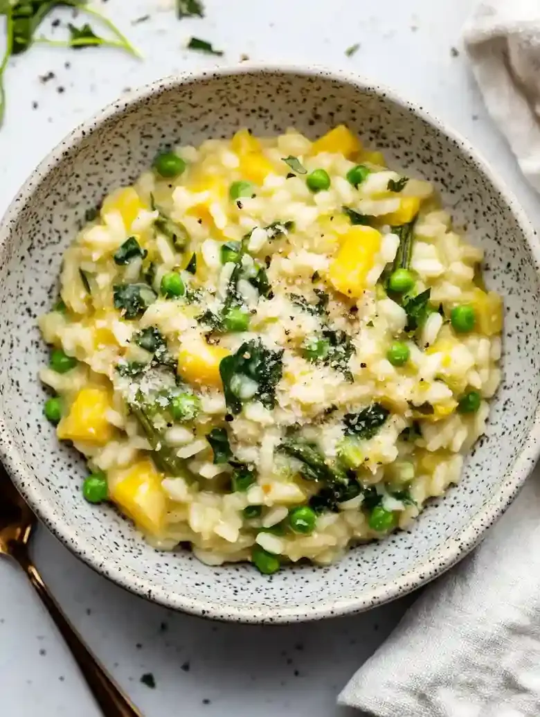 Spring Vegetable Risotto with Asparagus and Peas | Bake it Well